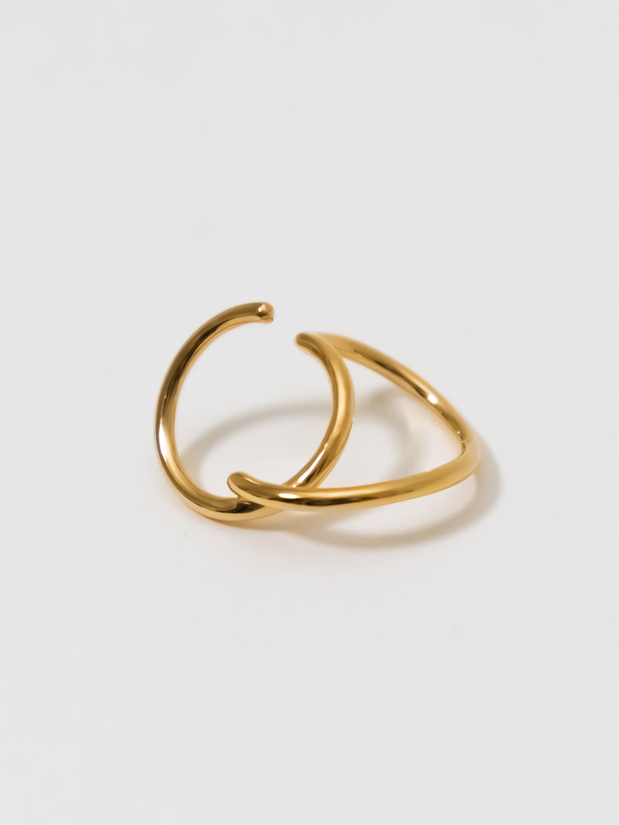 Ree - ゴールド Undulation イヤーカフ – AXENT